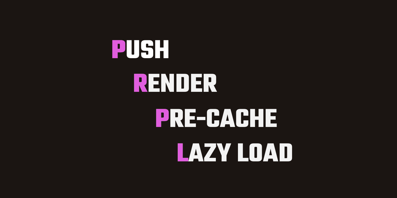 Thinking PRPL - A Progressive Web Pattern